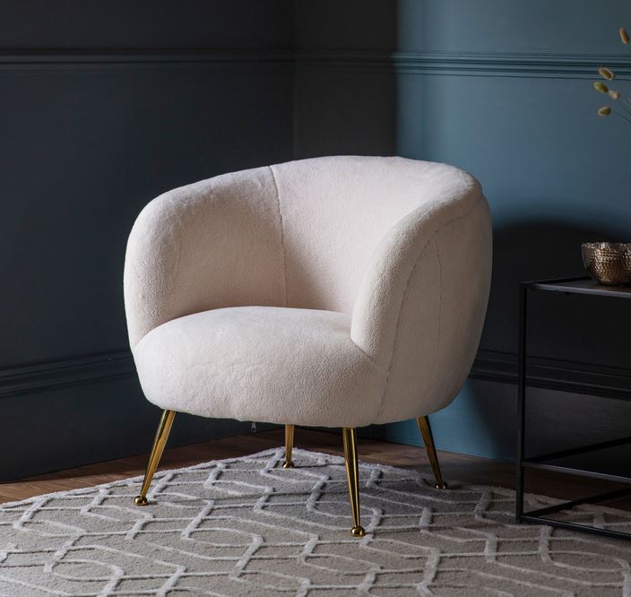 Elana Faux Fur Accent Chair– Indigo Lounge