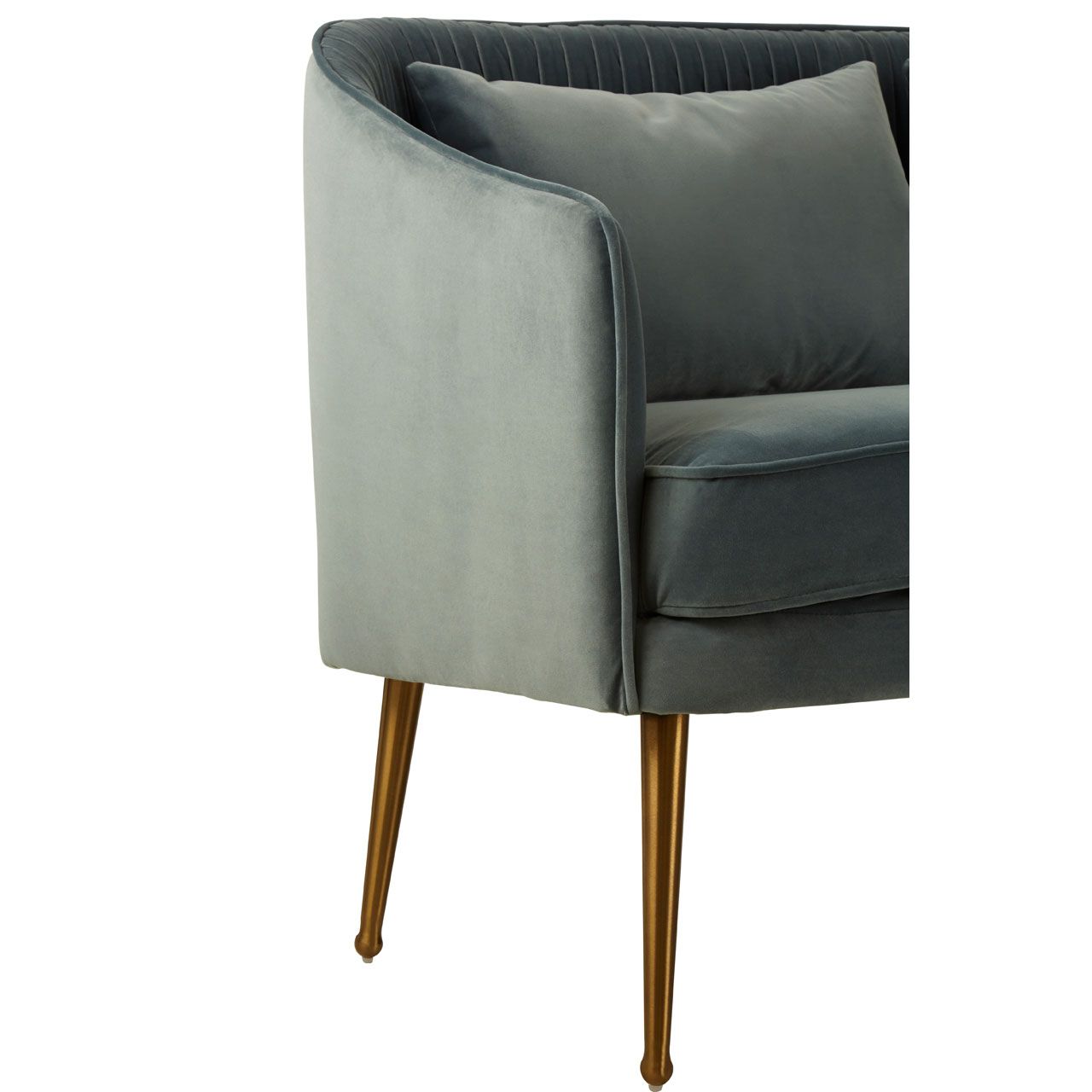 Geneva Dusty Blue Velvet Two Seat Sofa– Indigo Lounge