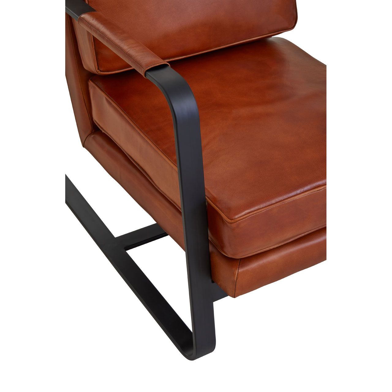 Irving Industrial Style Tan Buffalo Leather Armchair– Indigo Lounge
