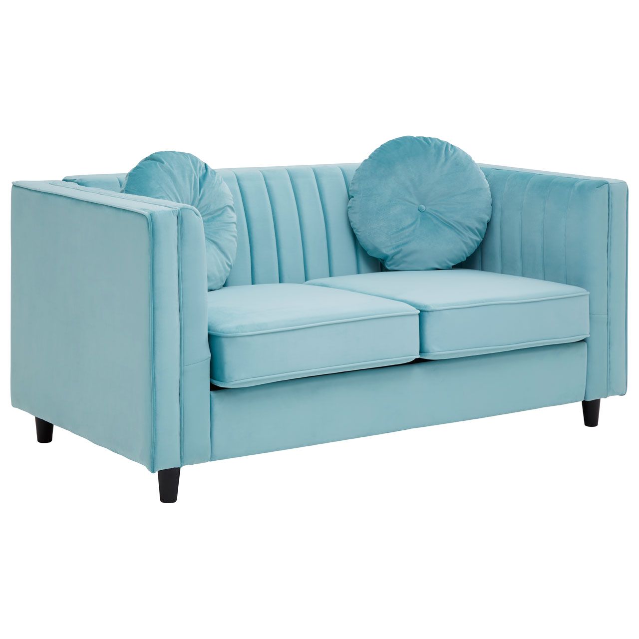 Marley Teal Velvet Two Seat Sofa– Indigo Lounge