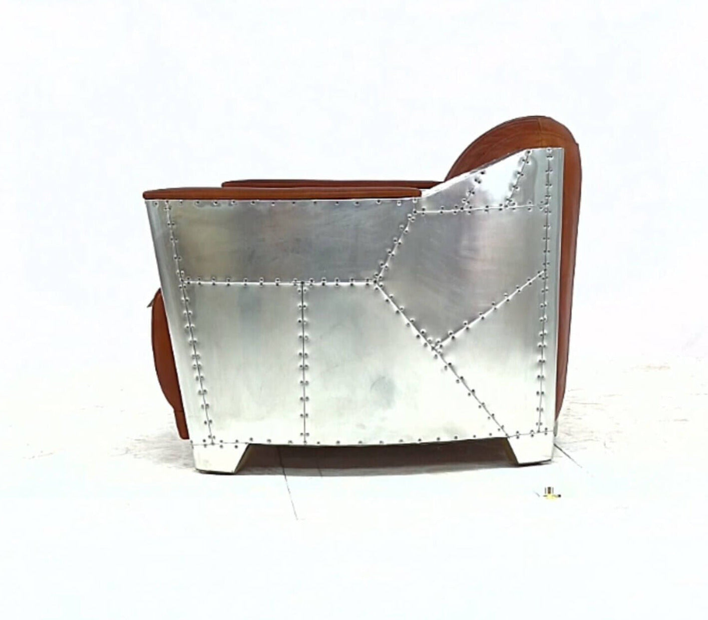 Aviator Distressed Leather Tub Chair - Brown– Indigo Lounge